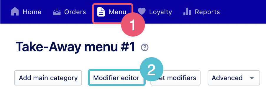 Set up modifiers